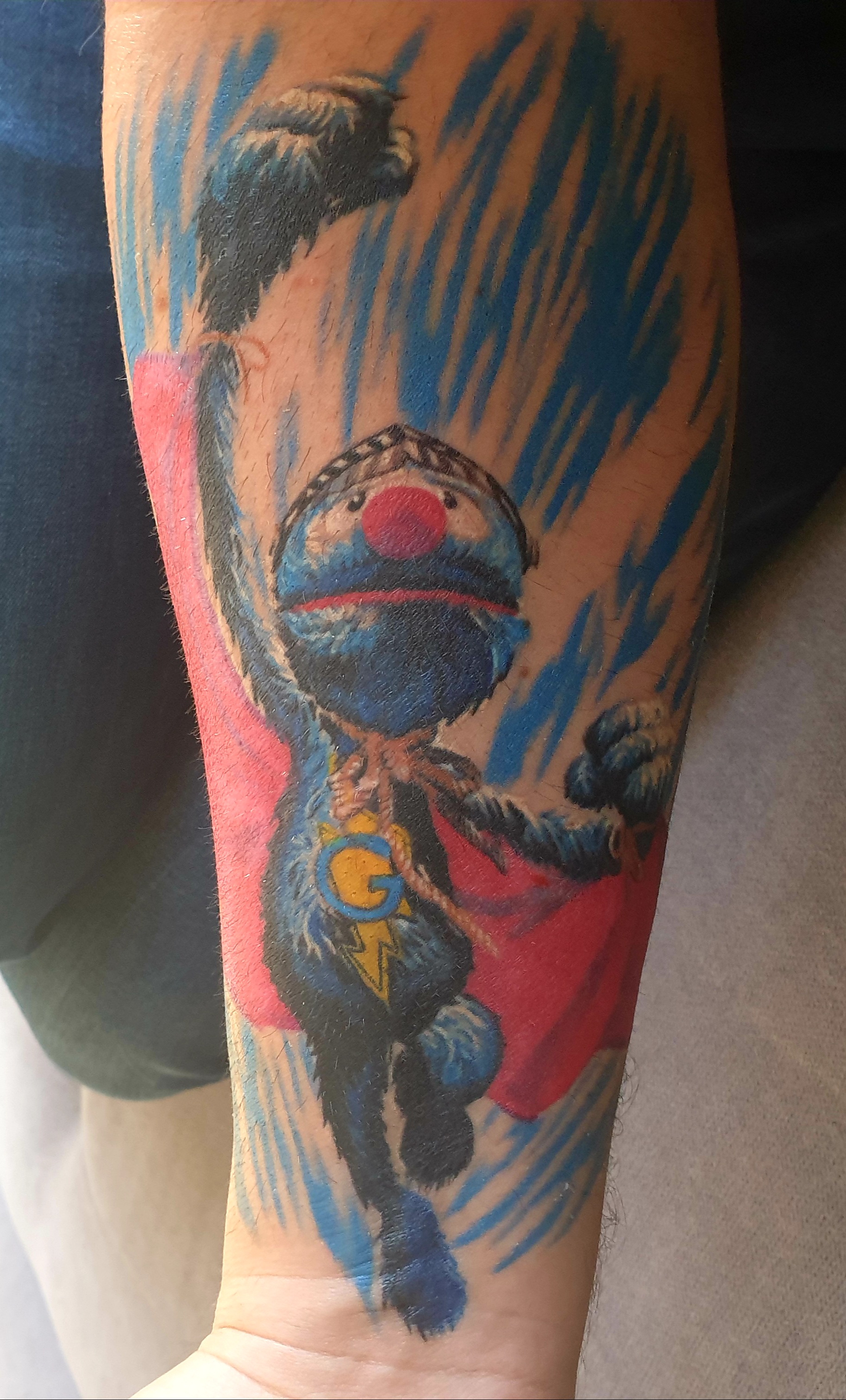 Grobi Tattoos Spreadshirt Sesame Street Grobi Supergrobi Superhero