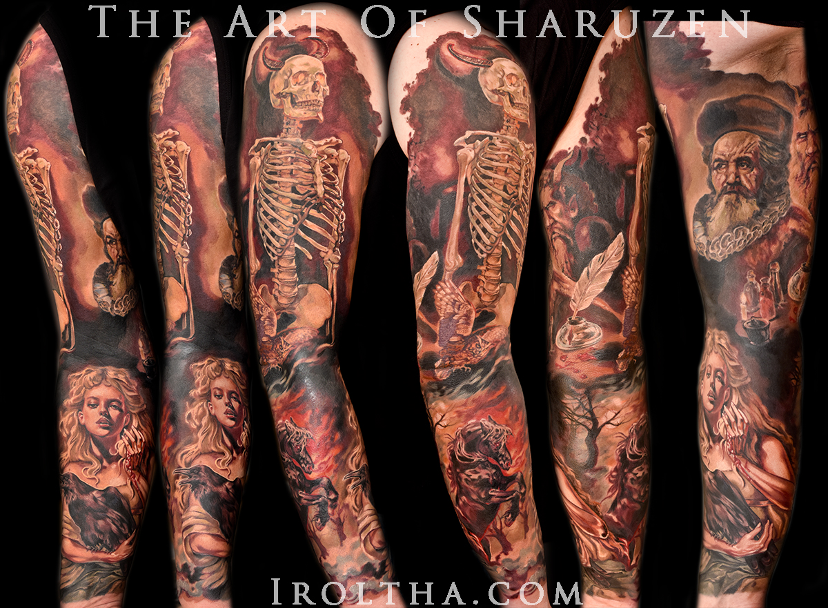 Feministisches Fausttattoo Faust Tattoo Schwarzweiß Stockfotos Und